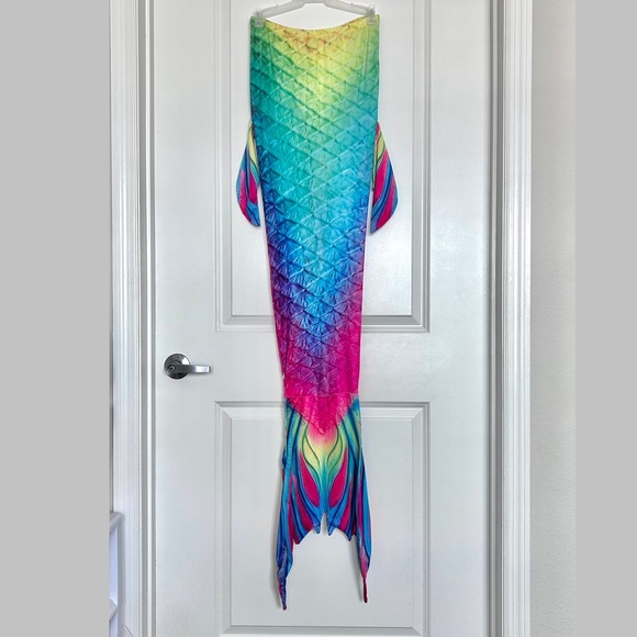 Amazon | Swim | Amazon 5 Ft Girls Cosplay Rainbow Mermaid Tail | Poshmark